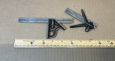 Vintage L.S. Starrett 6” combination square Set Plus 4” L.S. Starrett ...
