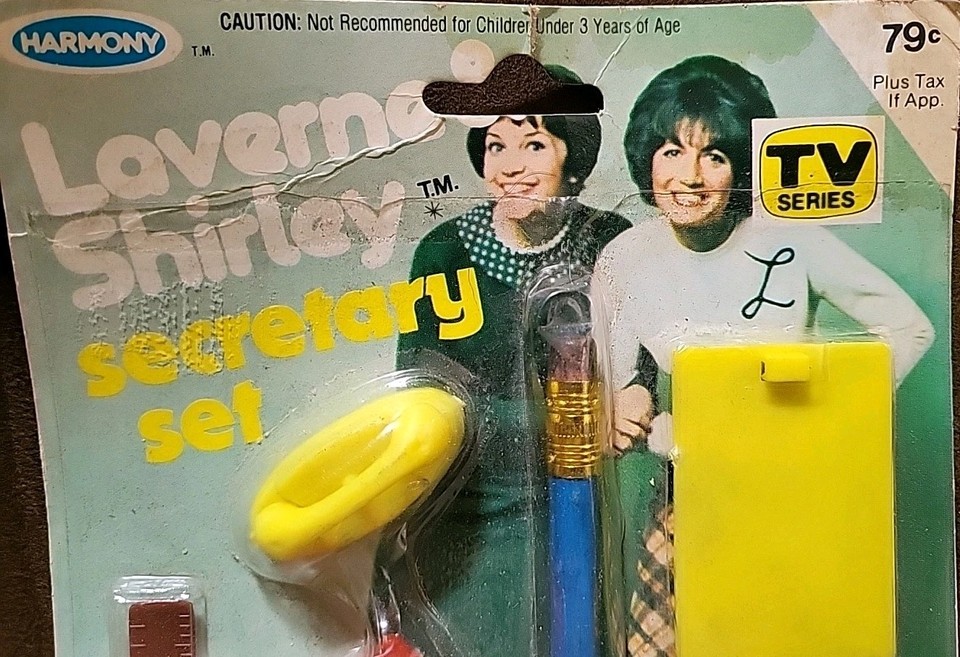 NOS Sealed Package 1977 Laverne & Shirley TV Show Secretary Toy Set ...