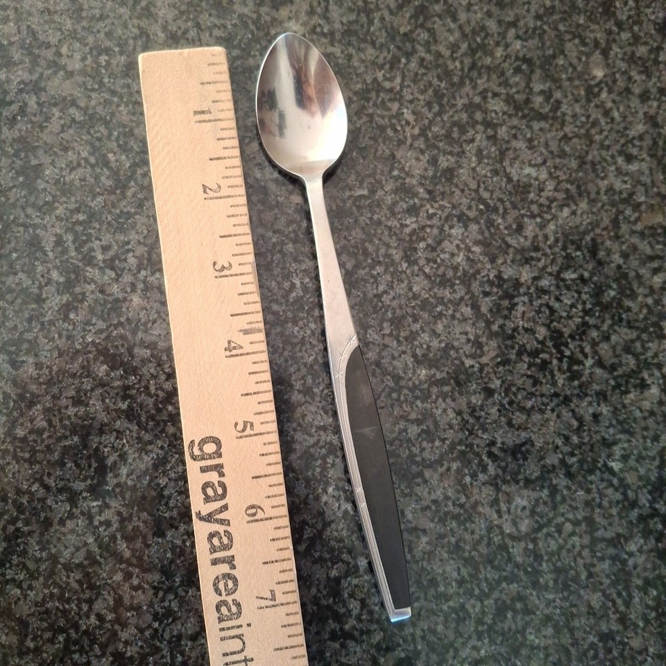 5 Mar-Crest Ebony Elegance Atomic Starburst MCM Japan Stainless Iced Tea Spoons | eBay