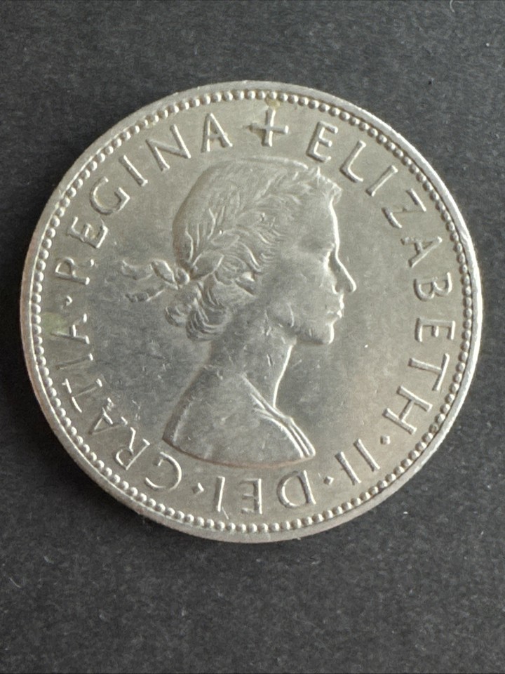 Great Britain 1964 - ½ Crown - Elizabeth II 1st Portrait; Without ...