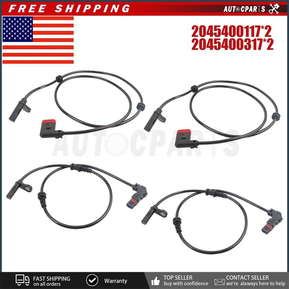 Front Rear ABS Wheel Speed Sensor For Mercedes C-Class C250 C300 C350 ...