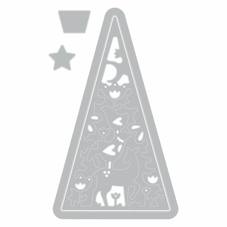 Sizzix Thinlits Die Set 4PK - Folk Christmas Tree by Lisa Jones 663442 | eBay