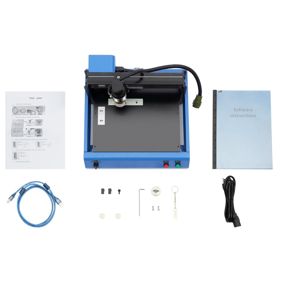 400W Electric Metal Marking Engraving Machine for Steel Plate Dog Tag ...