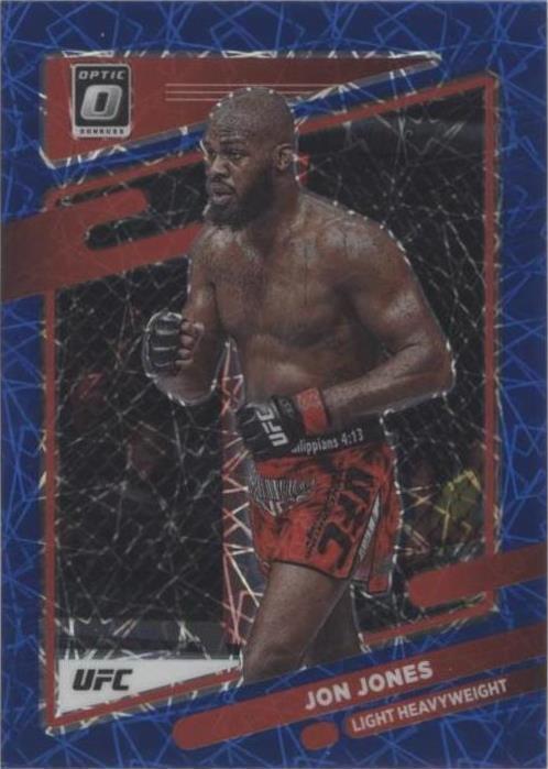 2022 Panini Donruss Optic UFC - Jon Jones #65 Blue Velocity Prizm for ...