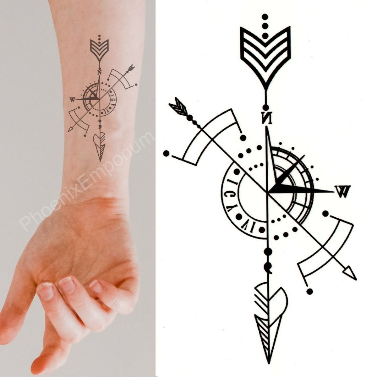 Compass Sketch Tattoos Compass Tattoo Travel Tattoo Plant Based Tattoo