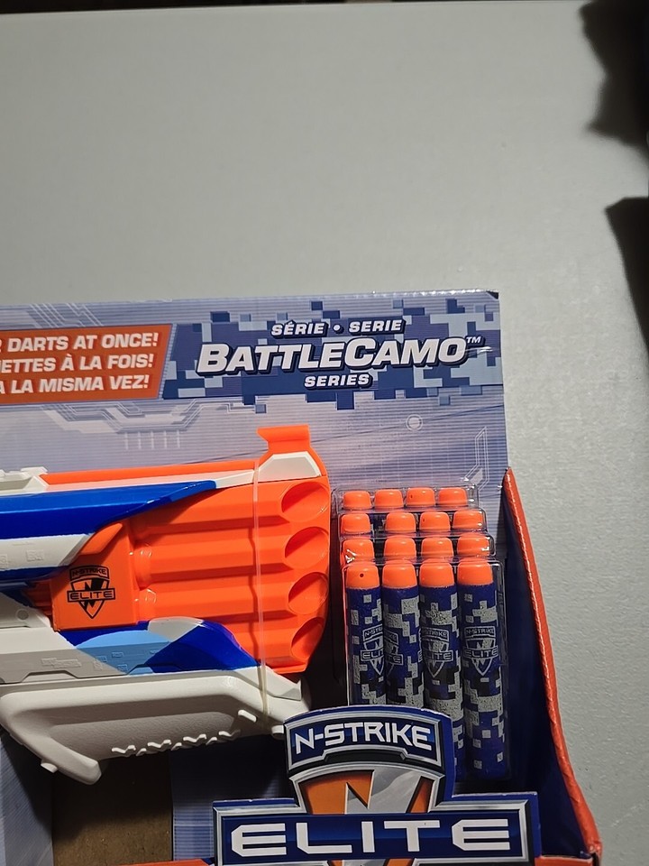 NEW! Nerf N-Strike Elite Battle Camo Rough Cut 2x4 Dart Shotgun Blaster ...