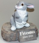 Bunny Rabbit Urn Pet Ashes Memorial Tombstone Statue Grave Marker ...