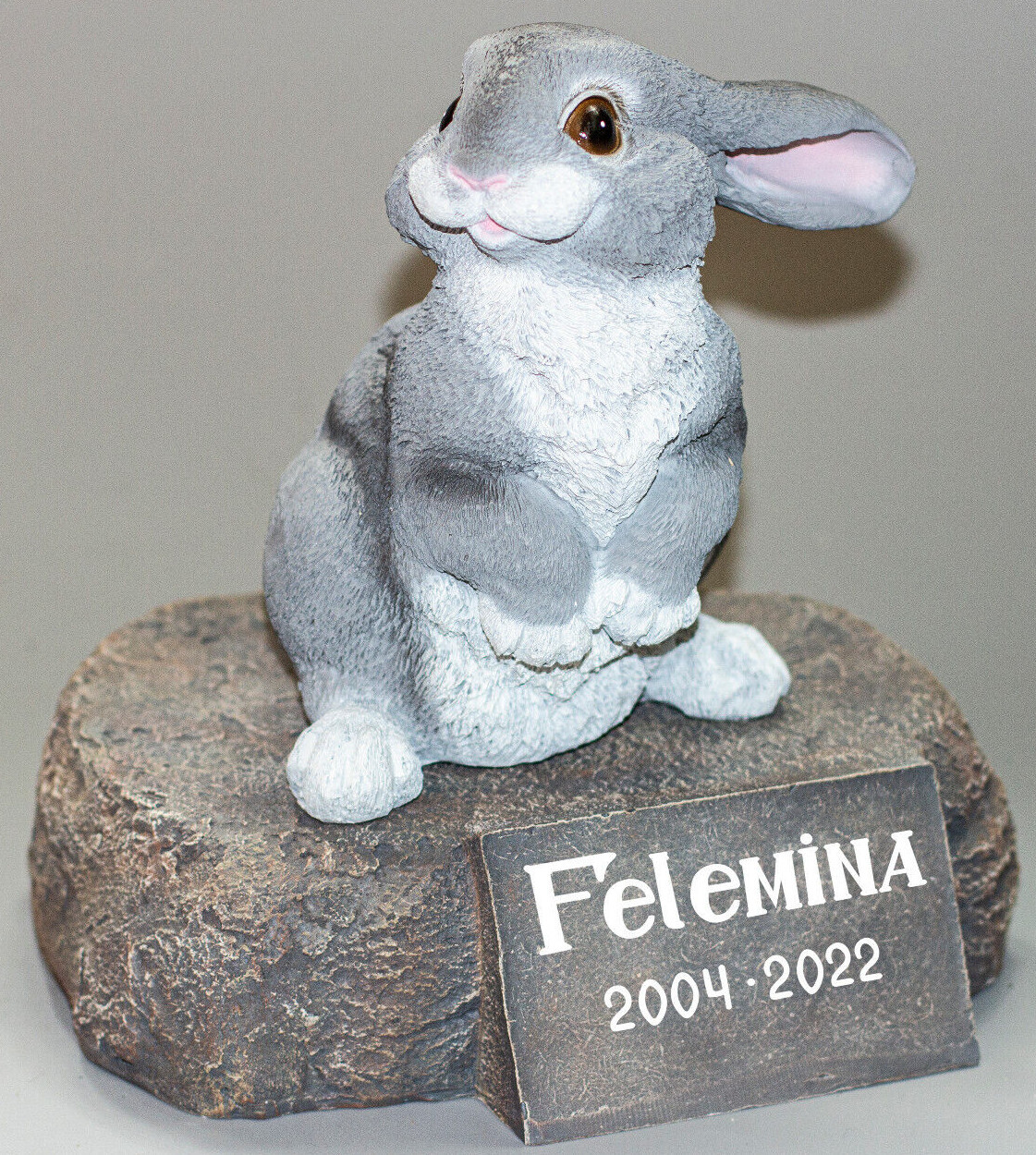 Bunny Rabbit Urn Pet Ashes Memorial Tombstone Statue Grave Marker ...
