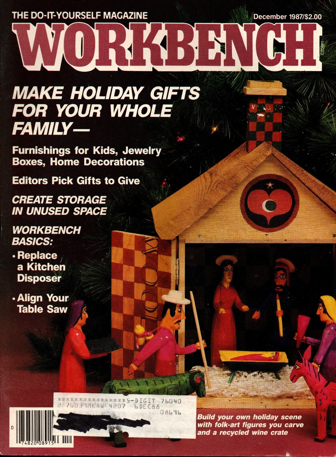 Workbench Magazine December 1987 Create storage in unused space | eBay