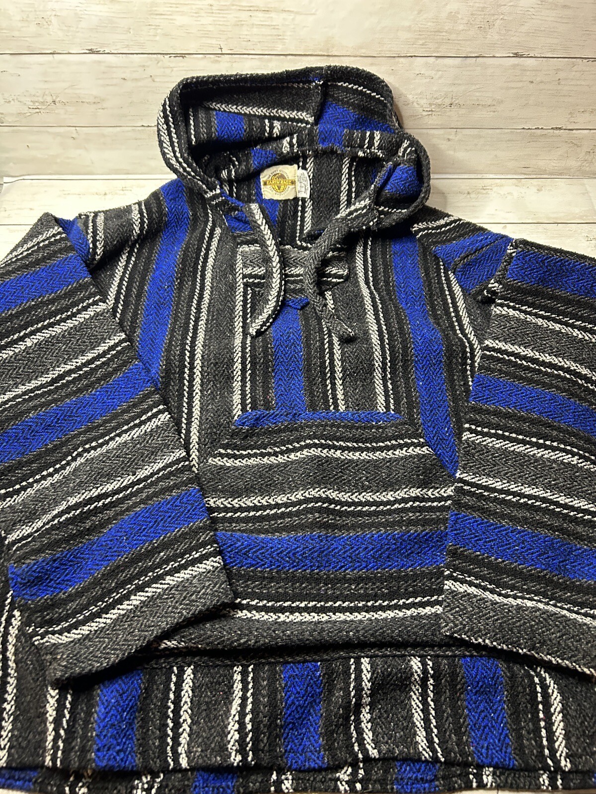 Earth Ragz Hoodie Unisex Adults Large Blue and Gray Pullover | eBay