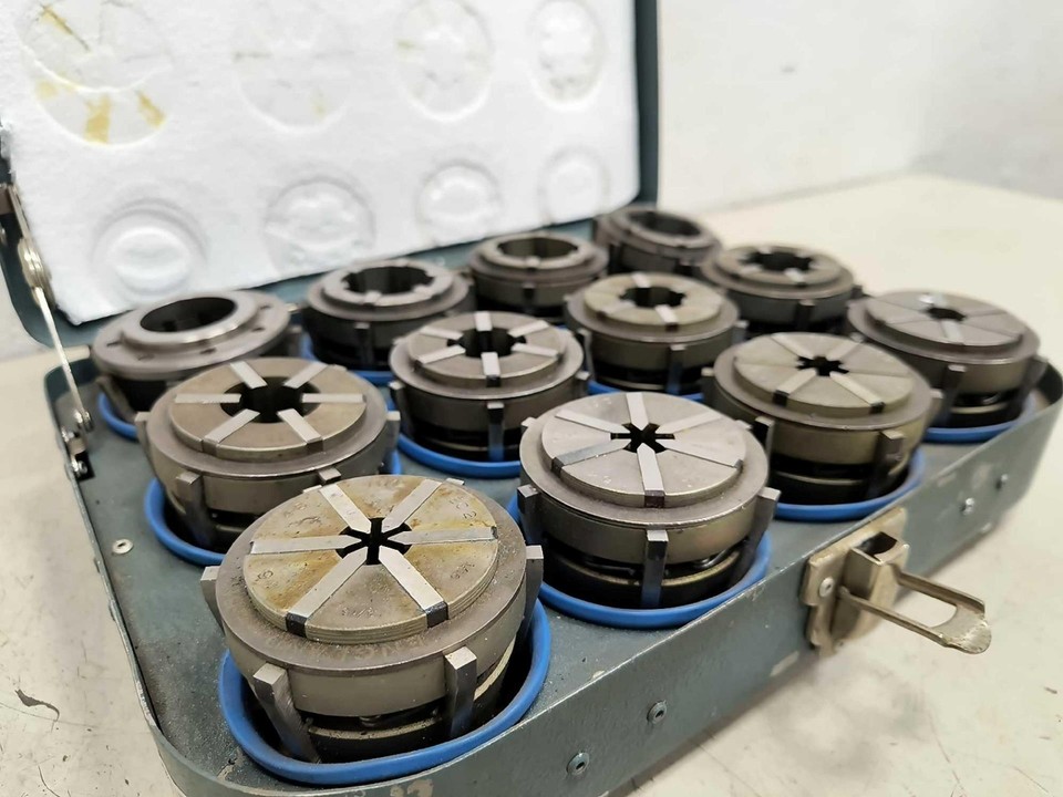 Pratt Burnerd 12 Pc EC MultiSize Chuck Collet Set. EC2-EC13 1/8"- 1.5 ...