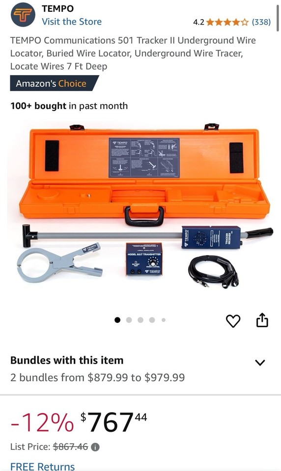 TEMPO Underground Wire Locator – Cable & Wire Tracing Tool | eBay