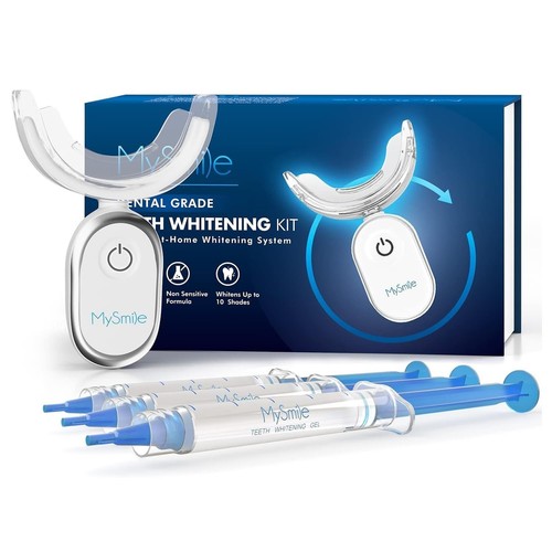MySmile Teeth Whitening Kit for Sensitive Teeth with LED Light, 10 Min ...