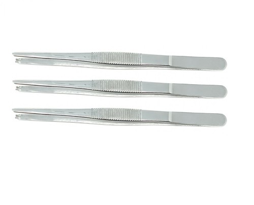 3 Thumb Tissue Forceps 5.5" 1x2 Teeth -Rat Tooth Surgical Instrument SS ...