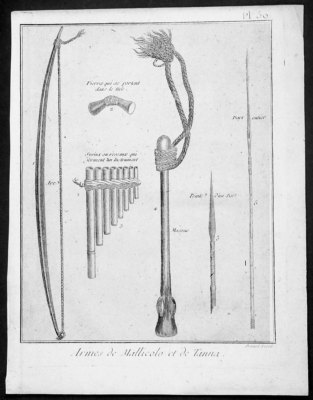 1778 Capt Cook Antique Print Weapons & Musical Instruments Vanuatu ...