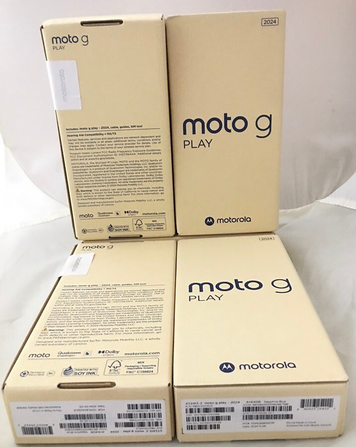 BULK LOT OF 11 MOTOROLA XT2413-2 MOTO G PLAY 2024 64GB NEW IN OEM BOX ...