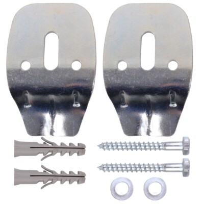 8Pc CLOAKROOM BASIN FIXING KIT Zinc Plated Screws/Brackets/Washers ...