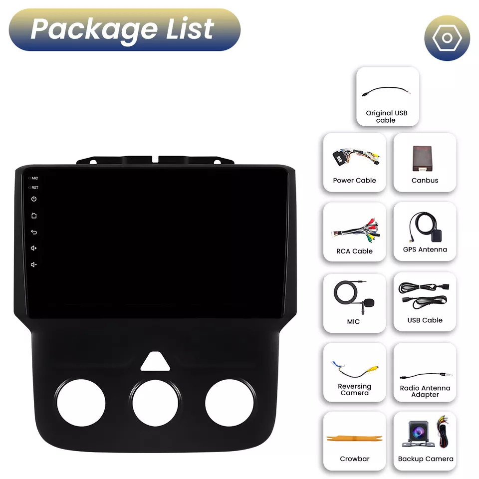 Car Stereo Upgrade 4+32G For Dodge Ram 1500 2500 2013-2018 Android ...