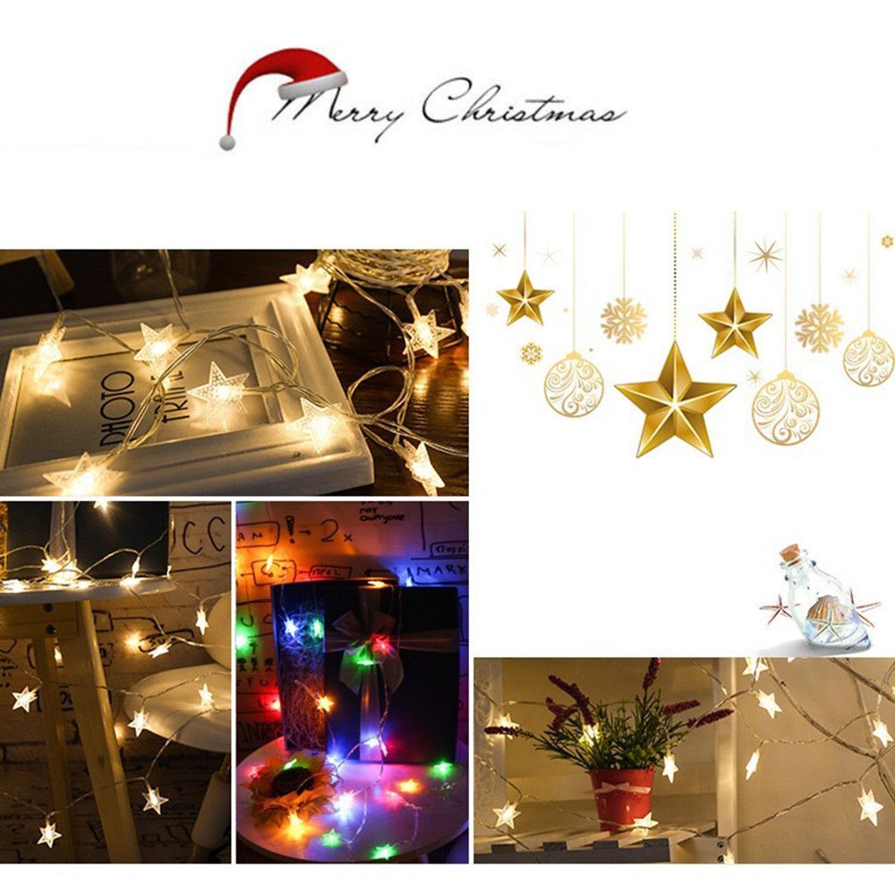 Weeding Light String Fairy Lights Starry Sky Christmas LED Star String ...