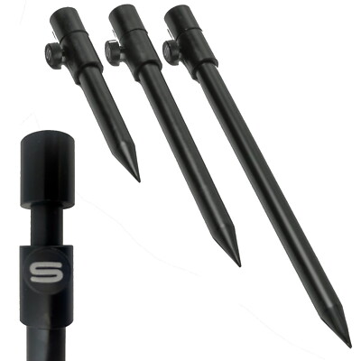 Black Bank Sticks Saber Carp Coarse Aluminium Banksticks 3 sizes | eBay UK