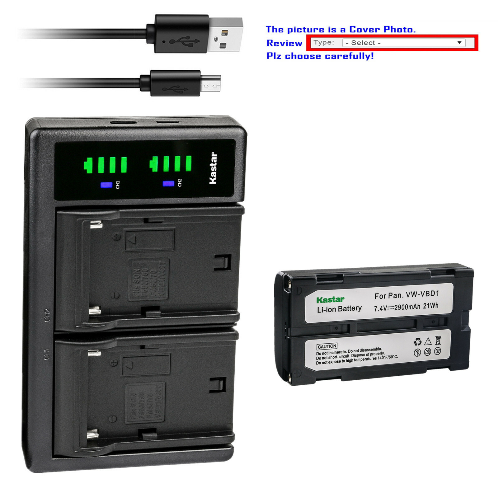 Kastar Battery LTD2 USB Charger for Proscan HIT 555 HIT 566 HIT 577 DS ...