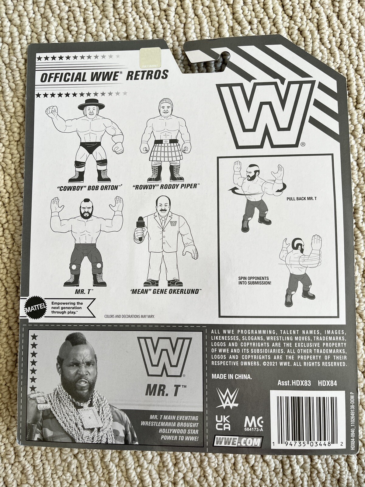 MR. T Mattel Creations WWE Retro Figure Brand New IN HAND 2022 Hasbro ...