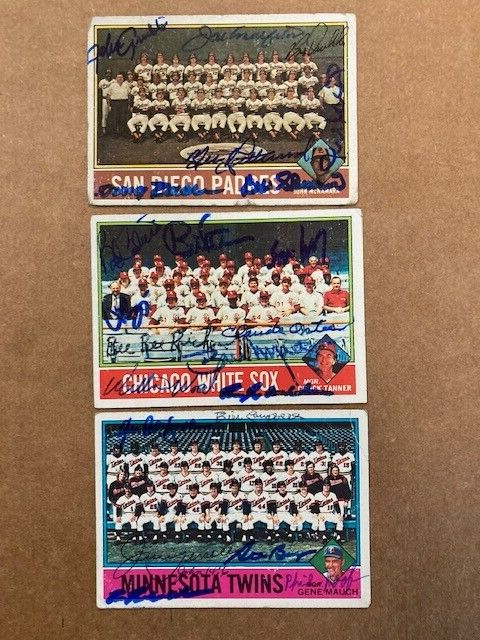 Minnesota Twins Signed 1976 Topps Team Card(6sig)Glenn Borgmann,Steve ...
