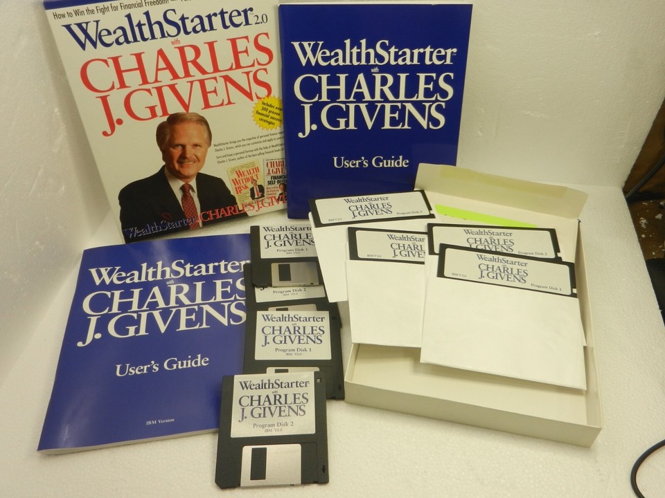 VINTAGE - Wealth Starter - Charles J Givens - both 3.5" & 5.25" FLOPPY ...