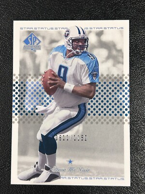 2002 SP Authentic Star Status #145-Steve McNair Tennessee Titans #0611/ ...
