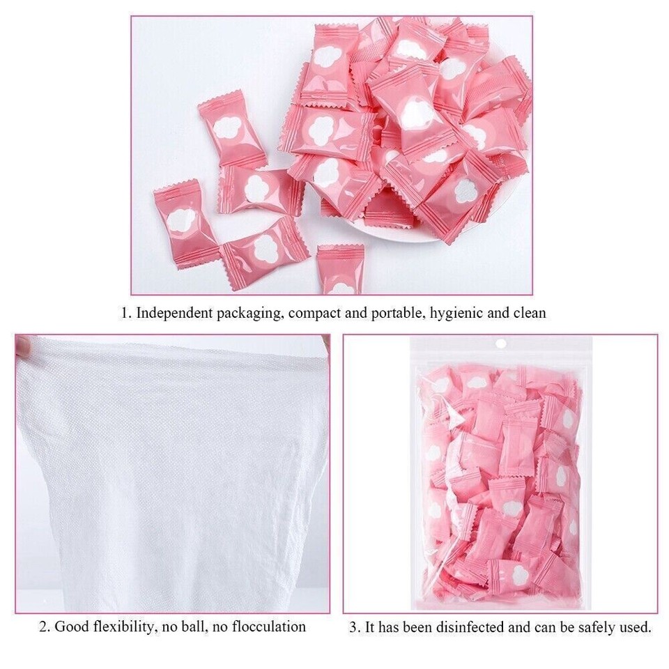 100/50/10 Pcs Portable Magic Disposable Compressed Cotton Towel Travel ...