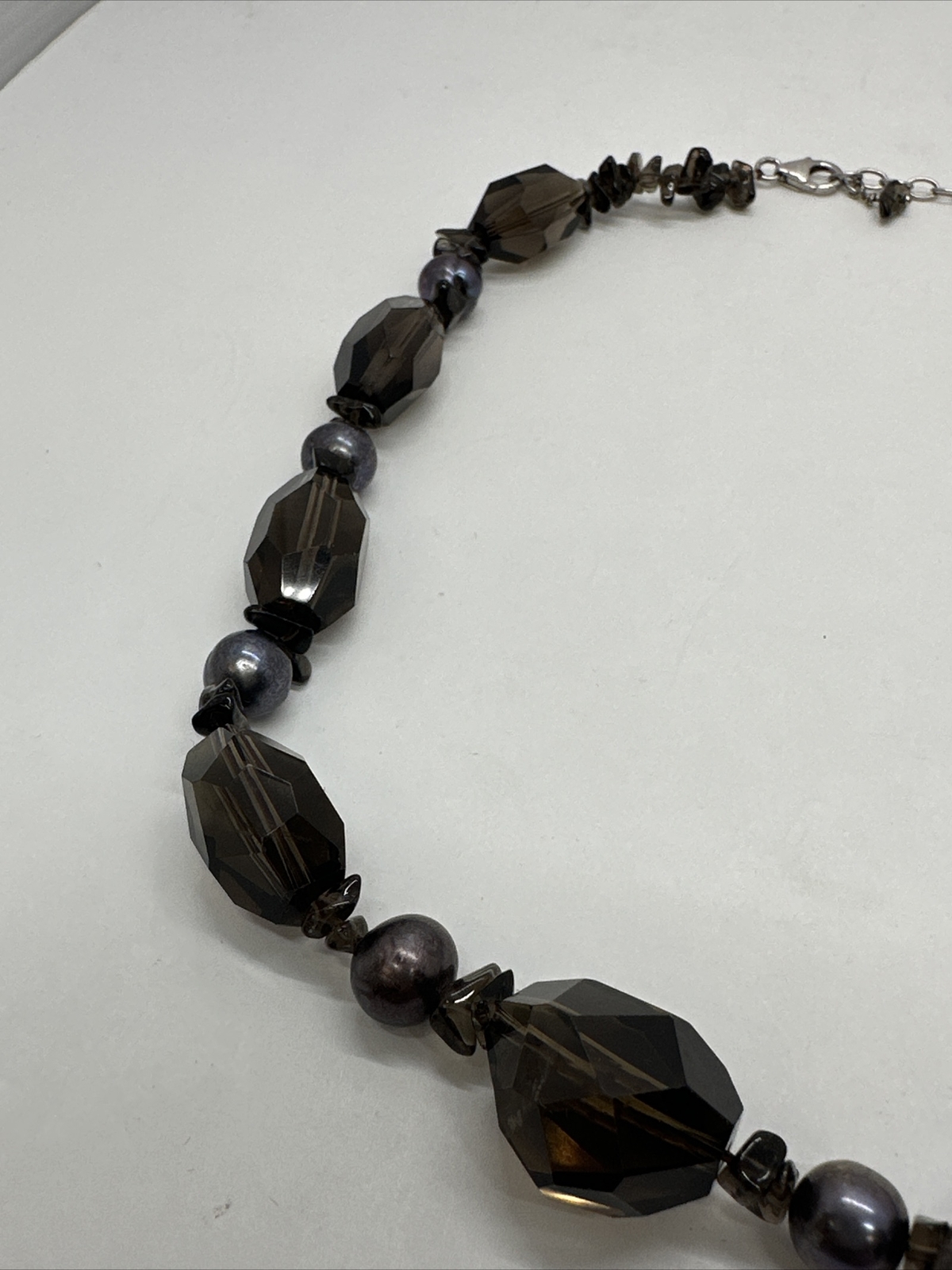 Deb Guyot Designs Smokey Quartz and Cultured Freshwater Pearl, Sterling ...