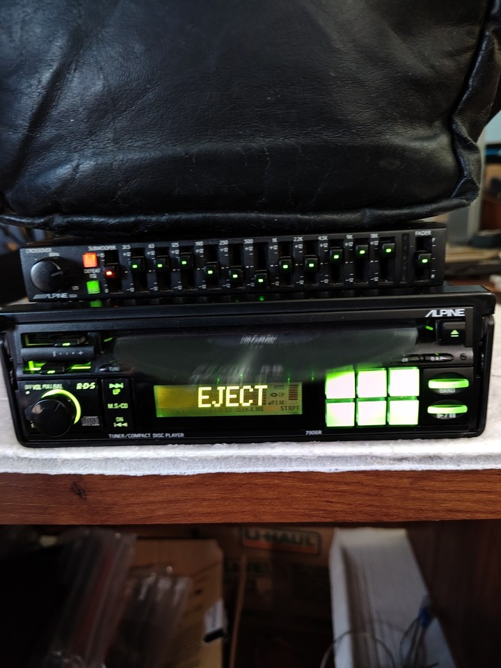 Vintage Alpine 7906 Single Disc Player 3331 Equalizer Alpine Pullout ...