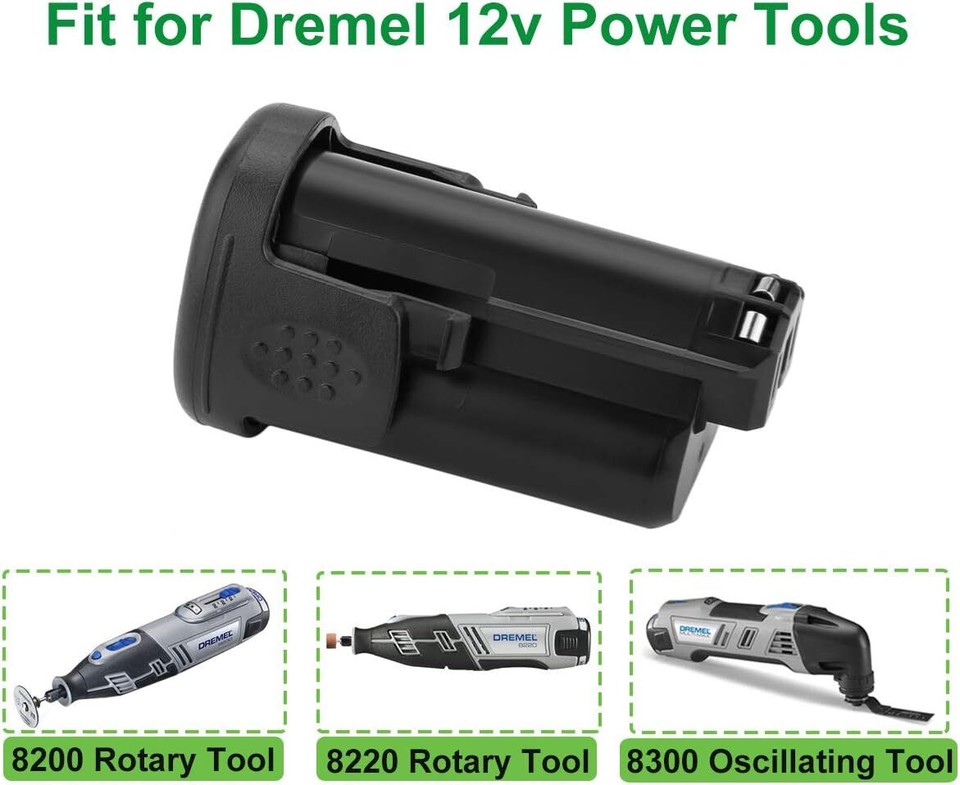 B812-03 12V Battery FOr Dremel Tools Li-ion B812-02 8220 8200 8300 ...
