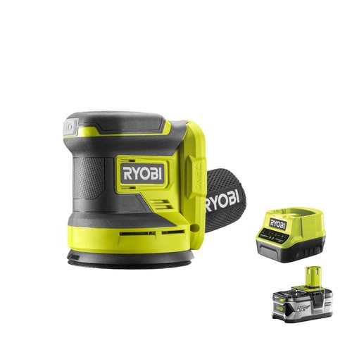 Ryobi RROS18-0 Random Orbital Sander 18V ONE+ Battery ⌀ 125mm Kit 4.0 ...