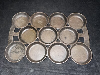 Vintage 11-Cup Cast Iron Baking Gem Pan #2 | eBay