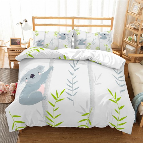 Bamboo Koala Duvet Quilt Cover Set Pillowcase Bedding Set Single Double ...