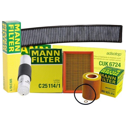 Mann Oil Air Carbon Cabin Fuel Filter Service Kit For BMW E36 E46 3 ...