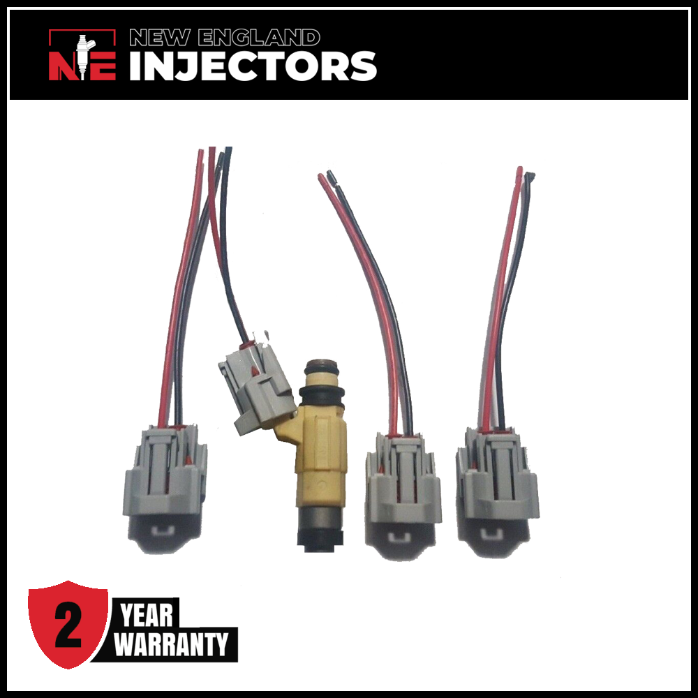 Set of 4 Yamaha Fuel Injector Connectors W Pigtails CDH275 CDH210 F115 ...