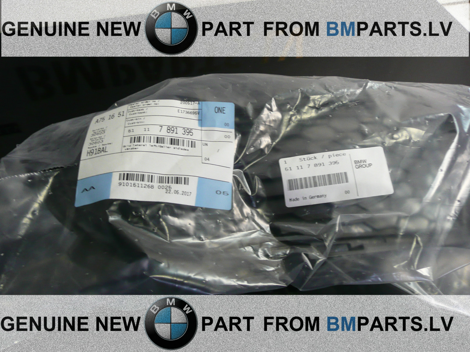 NEW GENUINE BMW E90 LCI E91 LCI FRONT BUMPER M LOWER GRILL LEFT ...