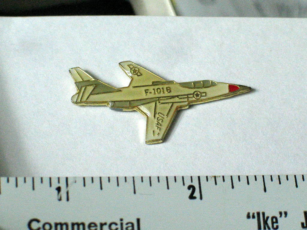 Voodoo F-101B Supersonic Jet Fighter Military Airpane Pin, Vintage ...