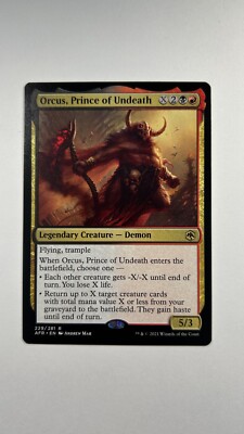 MTG Adventures in the Forgotten Realms Orcus, Prince of Undeath 229/281 ...