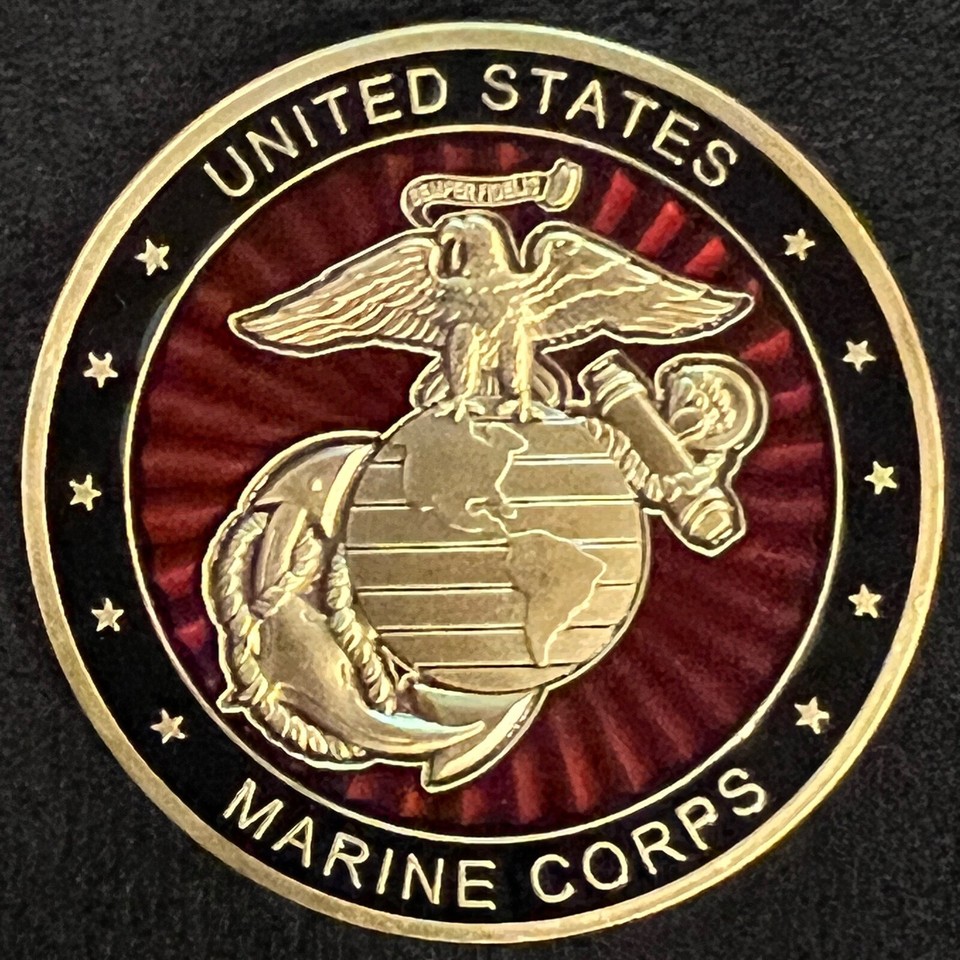 US Marine Corps Proud Dad USMC Challenge Coin | eBay