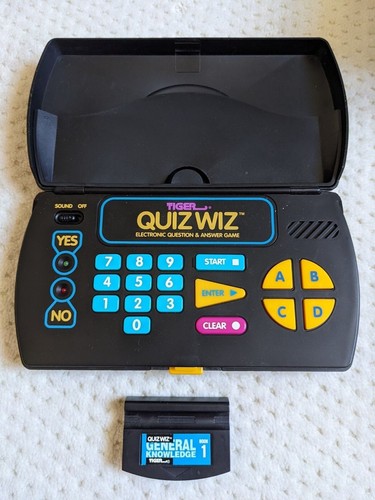 VTG Tiger Quiz Wiz Electronic Question & Answer Game w/Cartridge TESTED ...