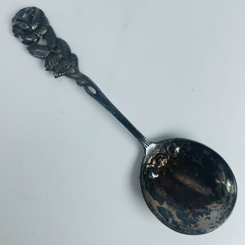 Antiko 100 Silver Plate Spoon Hildesheimer Rose Bonbon Dessert Coffee ...