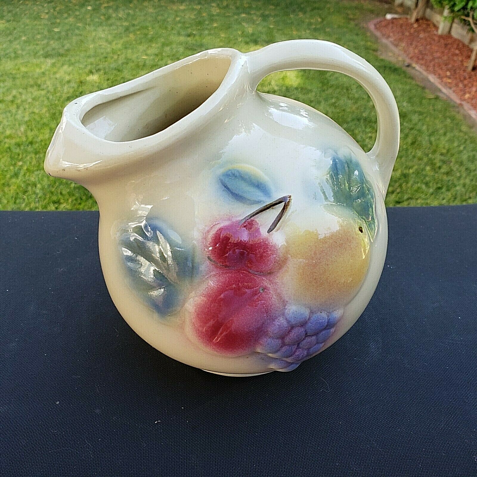 Shawnee Fruit Ball Pitcher # 80 Pottery Jug 7" Ice Lip Spout | eBay