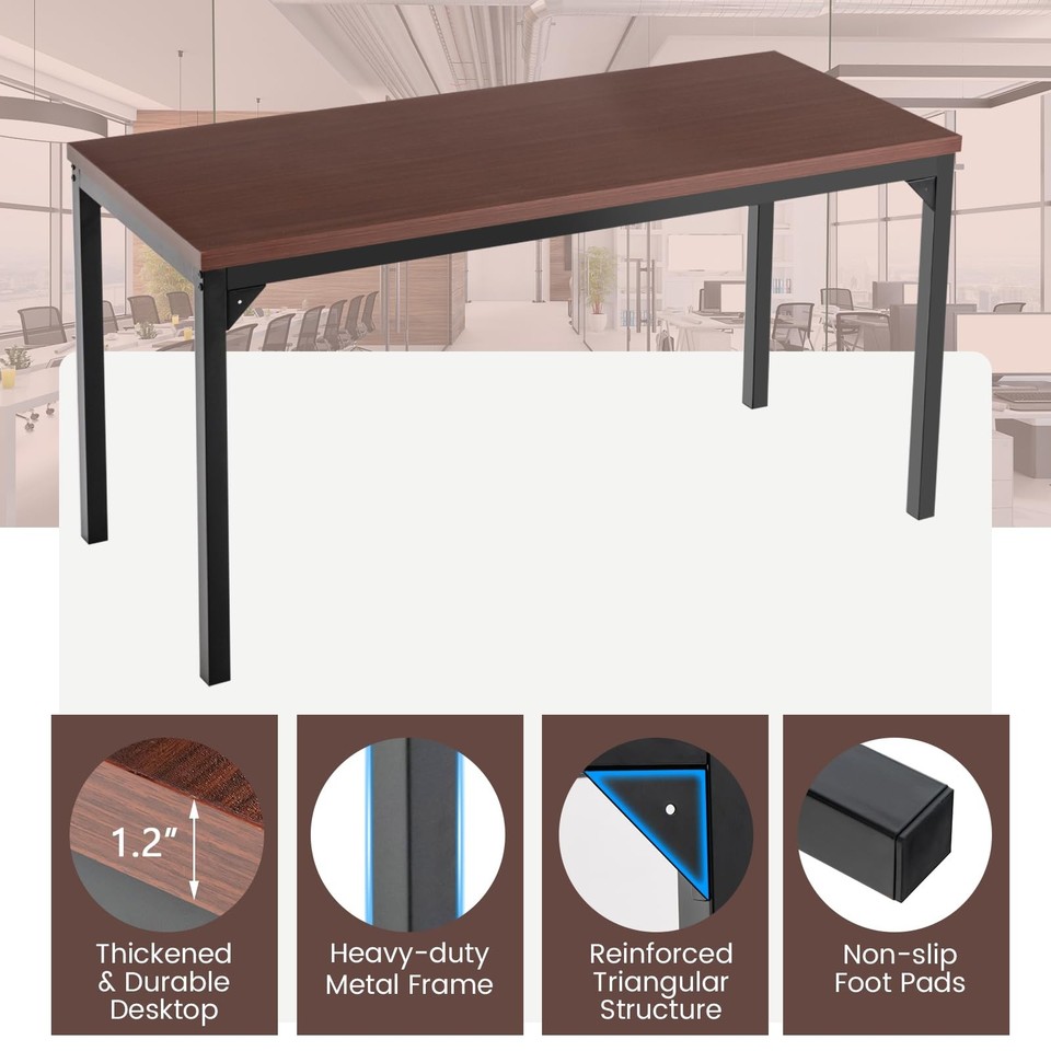 55 Inch Conference Table, Large Meeting Room Table with Honeycomb ...