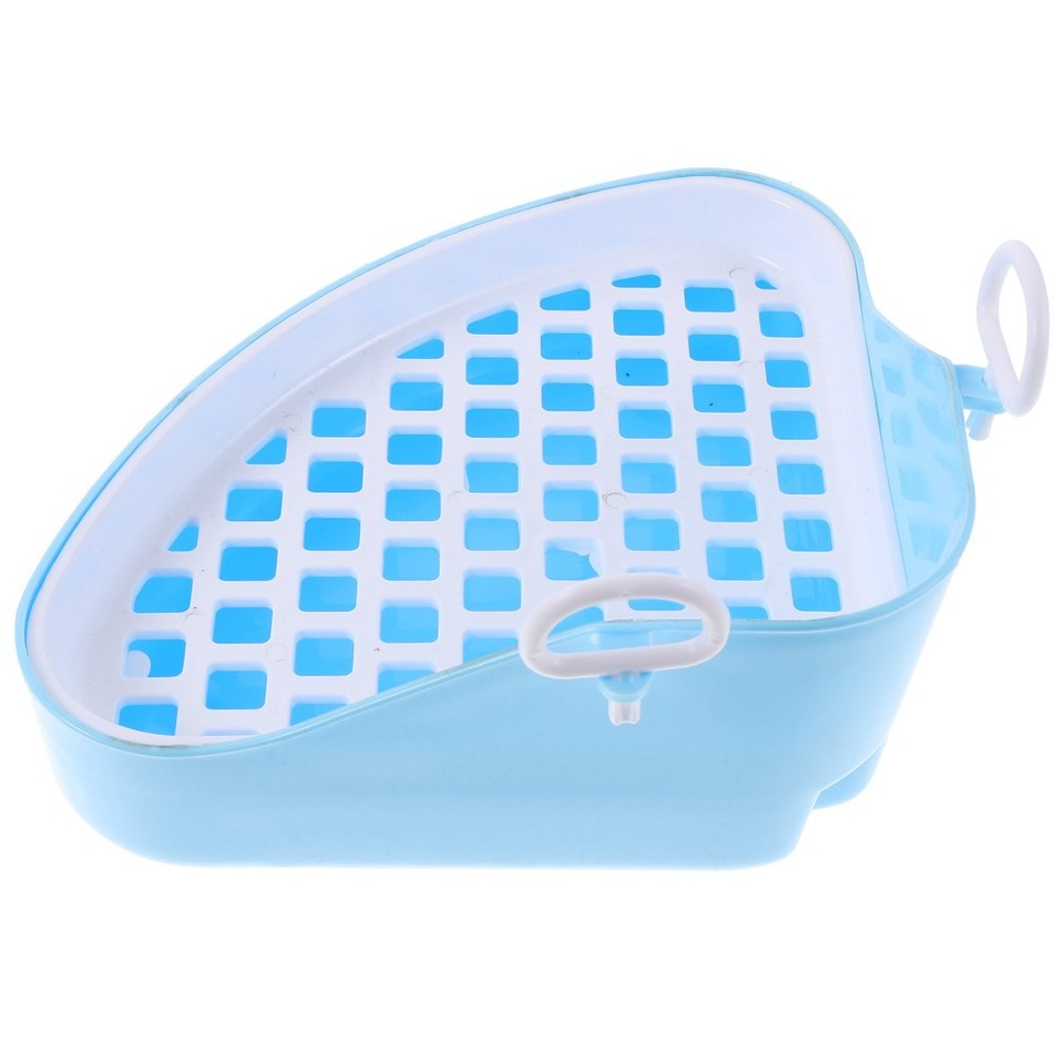 Small Animal Plastic Litter Box Triangle Toilet Tray for Cat Hamster ...