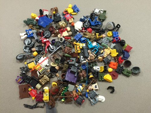 HUGE Lot of 1/2 pound of Non Lego Mega Bloks Minifigs minifigures ...