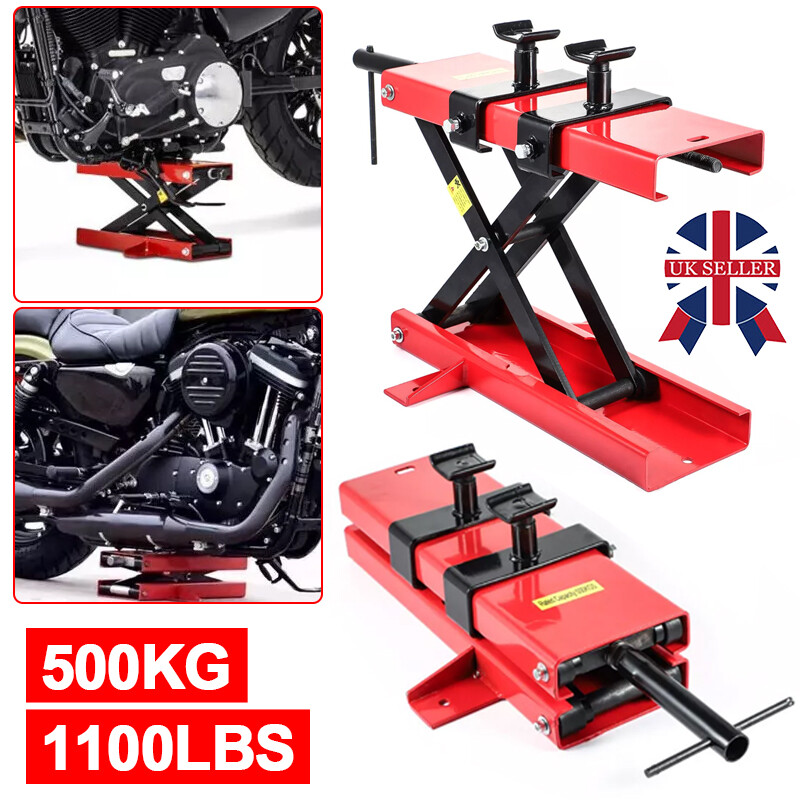 500KG Motorbike Motorcycle Table Bench Workshop Scissor Lift Jack Stand ...