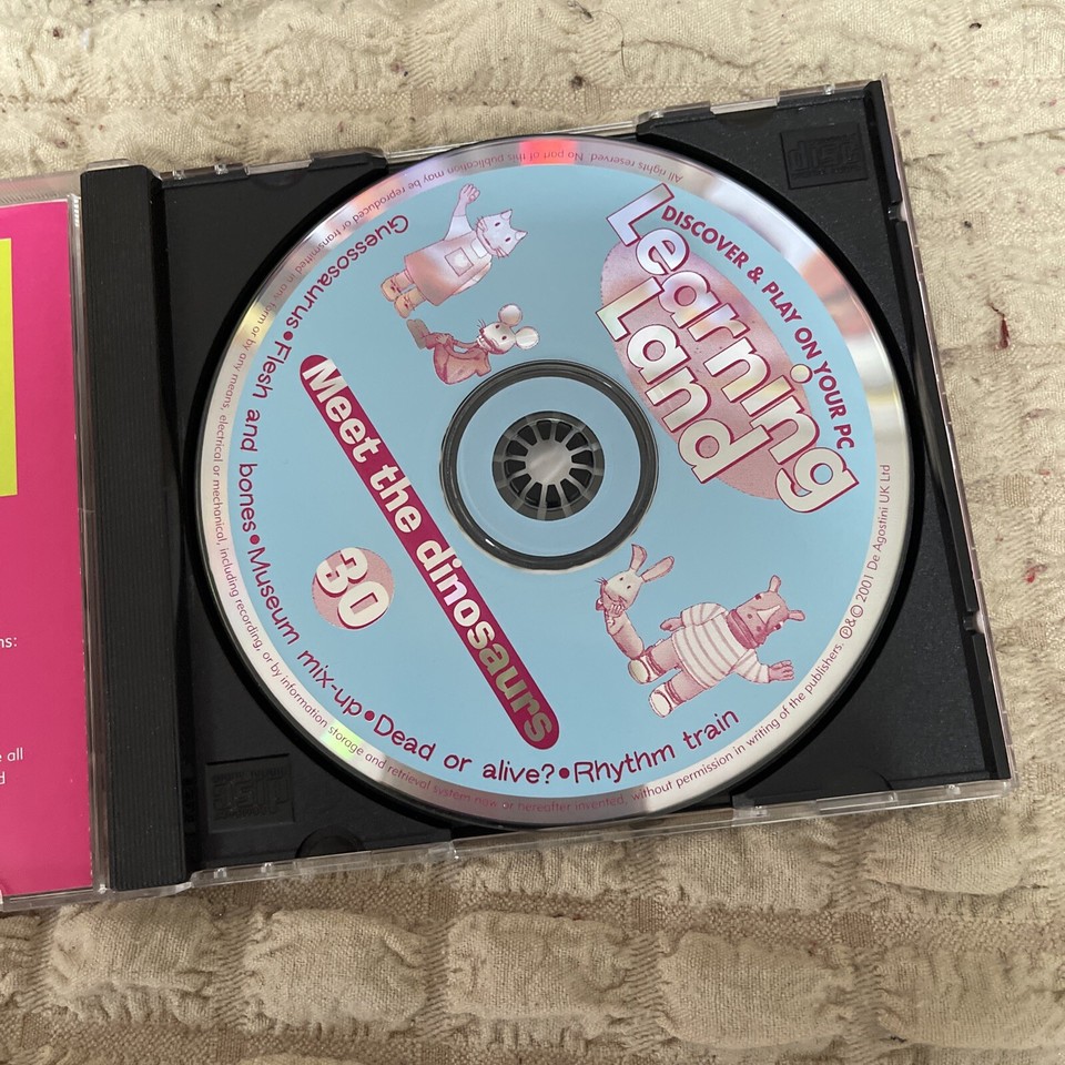 Learning Land #30 Meet The Dinosaurs Cd ROM Discover And Play In Your ...
